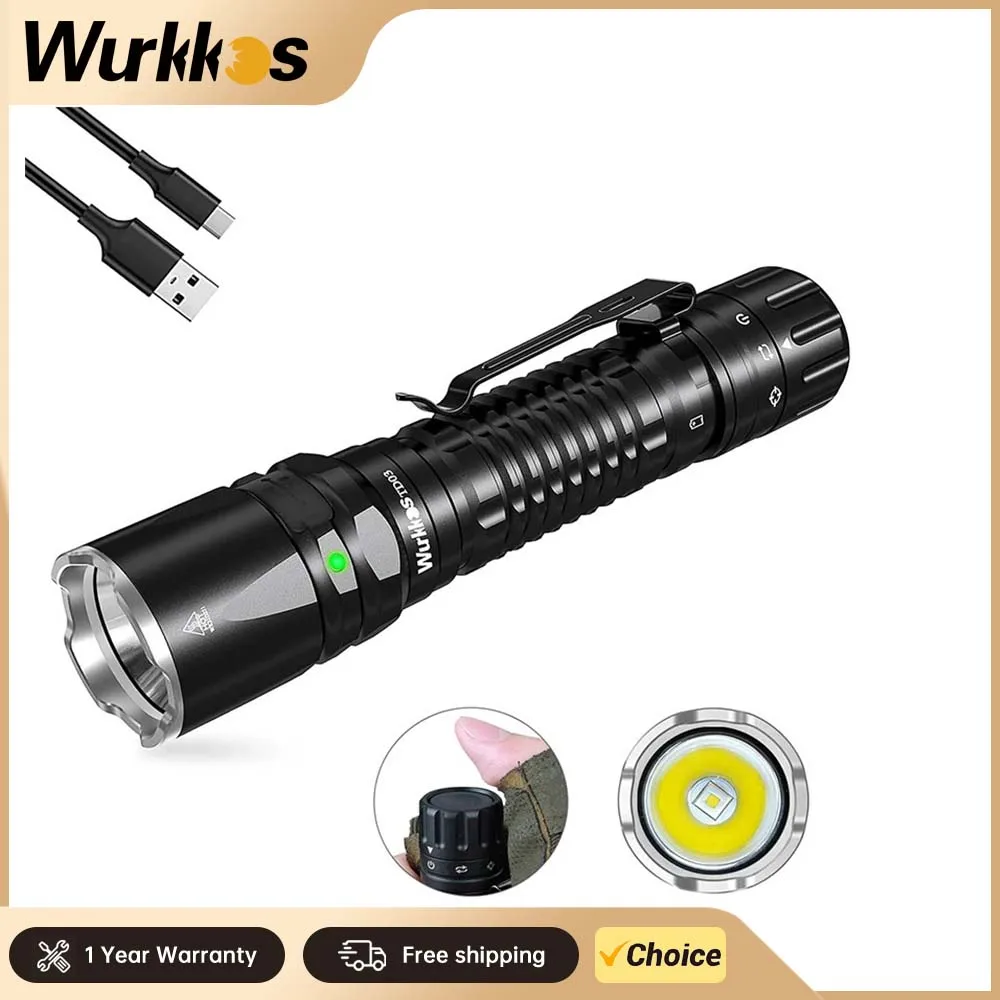Wurkkos-TD03-18650-Rechargeable-Tactical-Flashlight-SFT40-USB-C-1800Lm-Rotary-Switch-Pocket ...