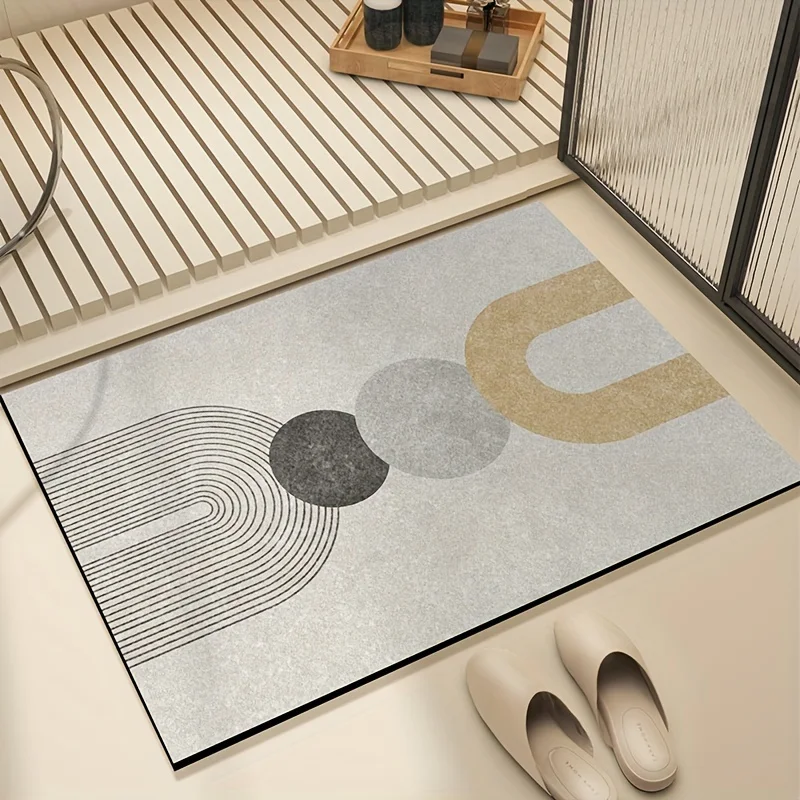 Geometric-Pattern-Bathroom-Mat-Soft-Diatom-Mud-Bath-Rug-Simple-Non-slip ...