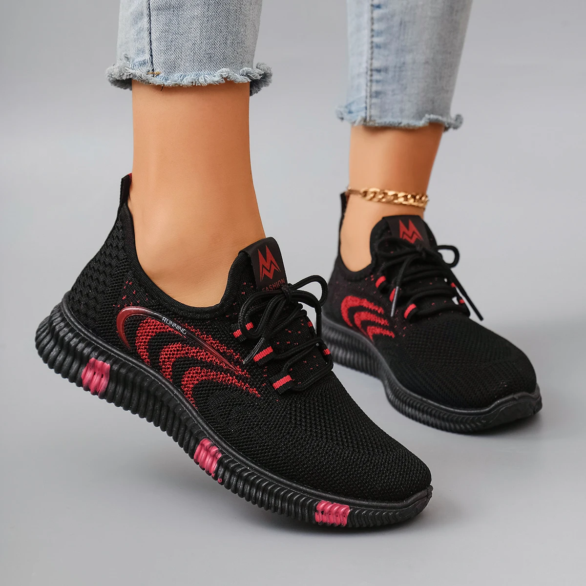 Spring and Autumn New Women's Casual Lace up Comfortable, Breathable ...