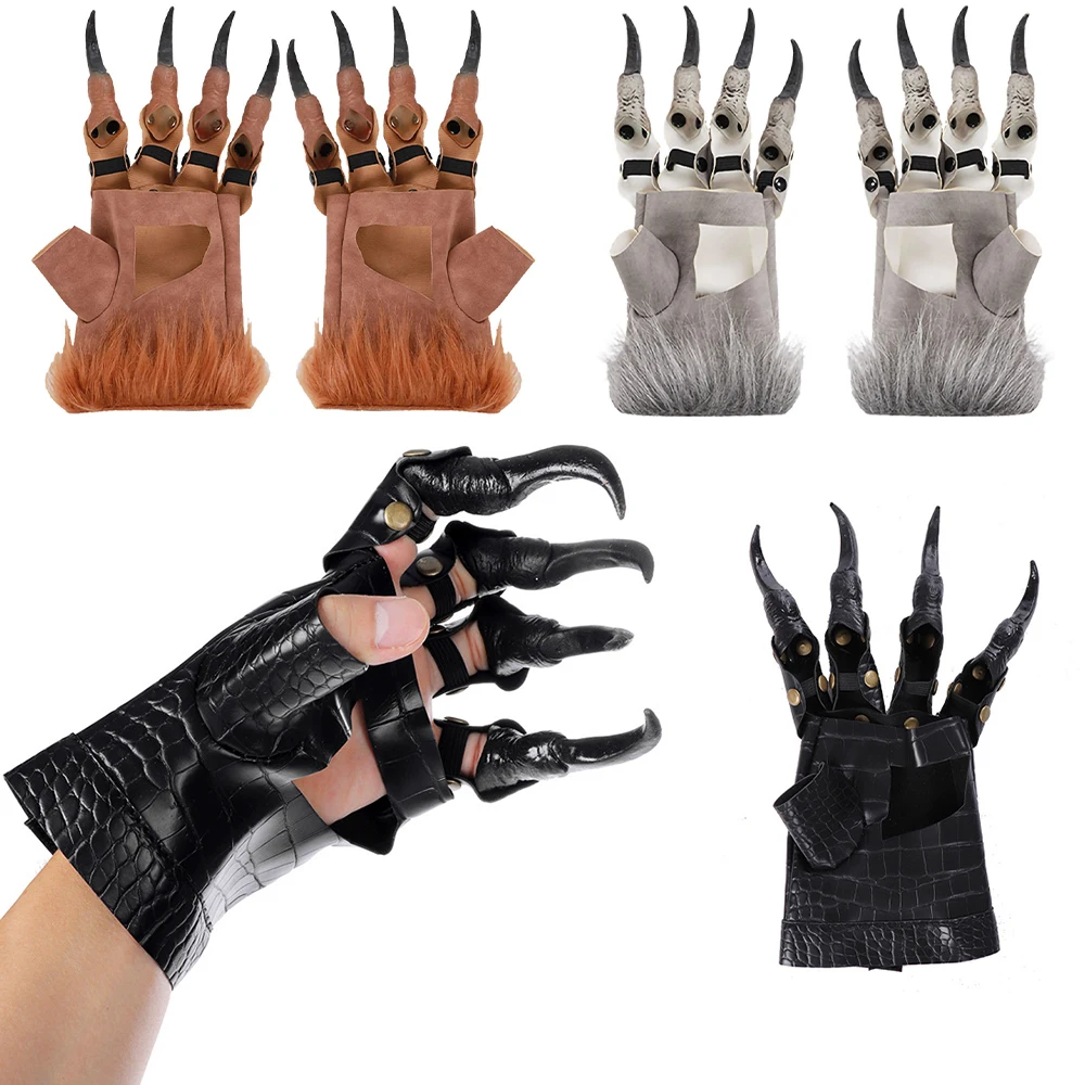 Pointy-Claw-Gloves-Realistic-Leather-Dragon-Claw-Gloves-Halloween ...