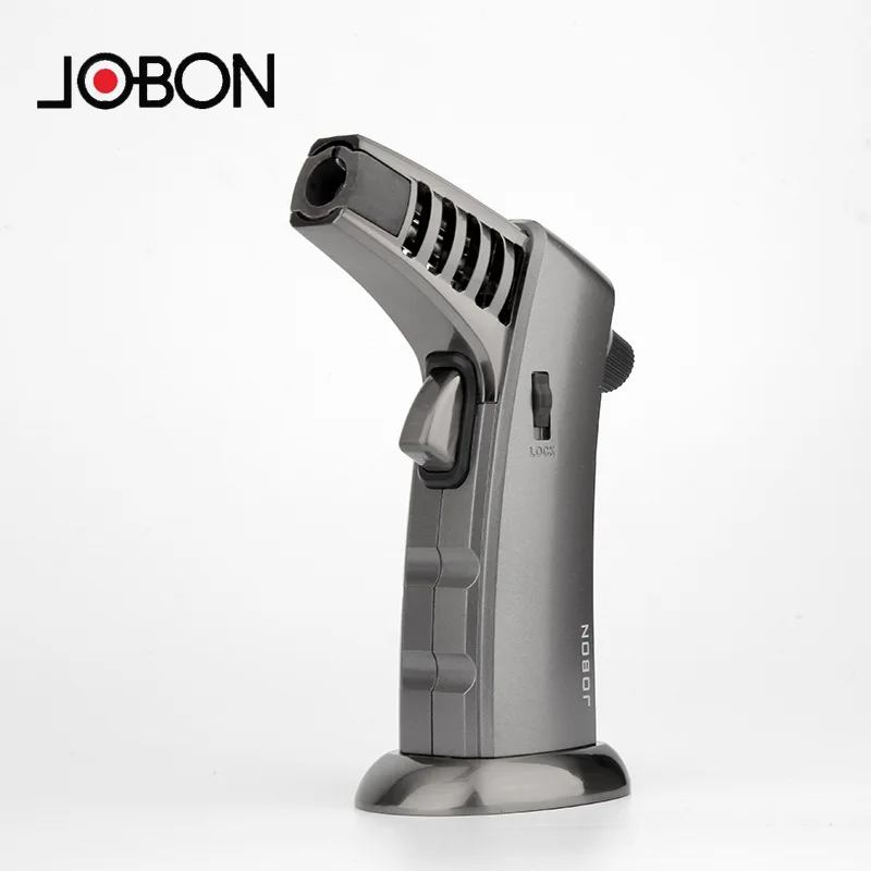 JOBON 금속 부탄 가스 라이터, 야외 방풍 블루 플레임 스트레이트 토치, 터보 파이어 건, 시가 바베큐 쥬얼리 베이킹 도구 ...