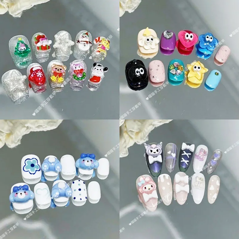 Cartoon-Diy-Lotso-Kirby-Hello-Kitty-Anime-Y2K-Saturn-Press-On-Nails ...