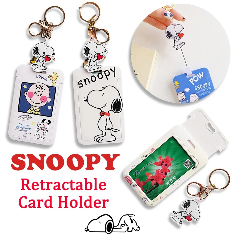 Snoopy-Retractable-Card-Holder-Pull-Students-Name-Badge-IC-ID-Work-Bank ...