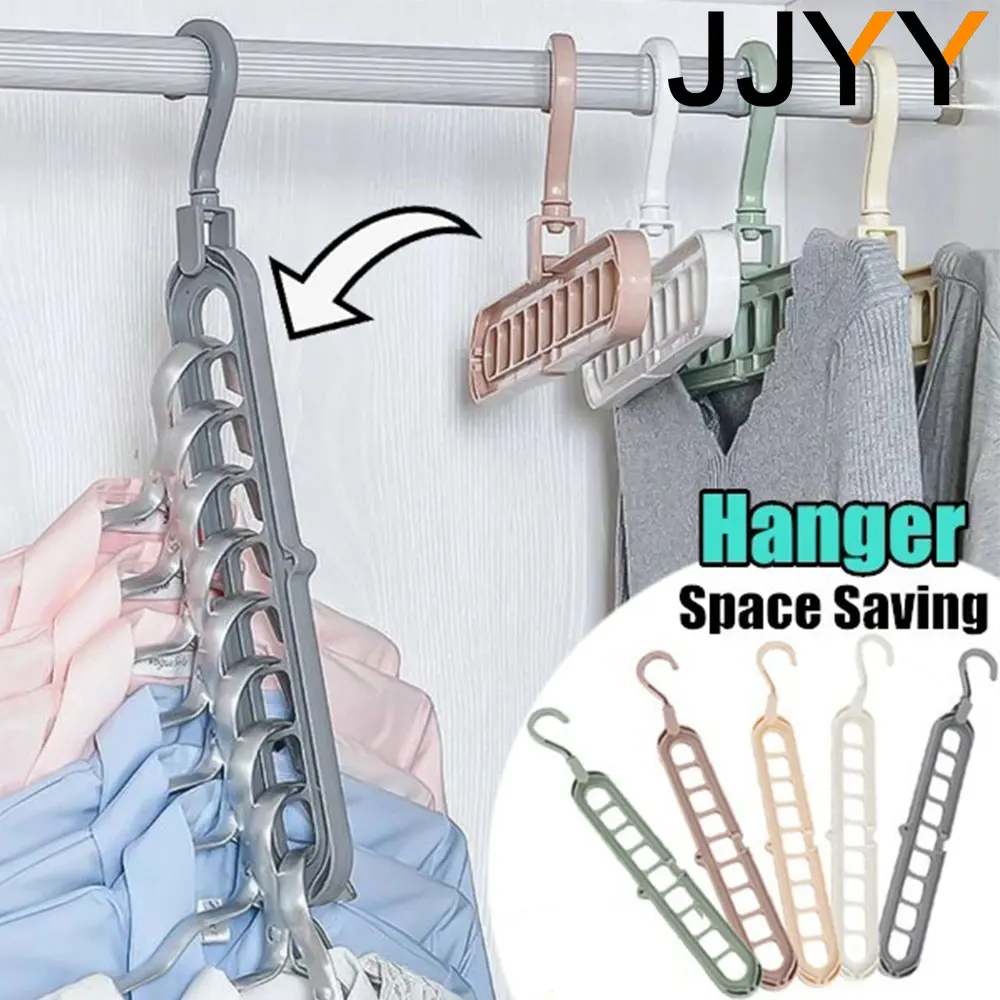 JJYY 9-hole Space Saving Hanger 360 Rotating Magic Hanger Multi ...