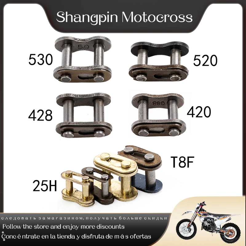 Motorcycle-25H-T8F-420-428-520-530-Chain-Master-Link-For-Pocket-Dirt ...
