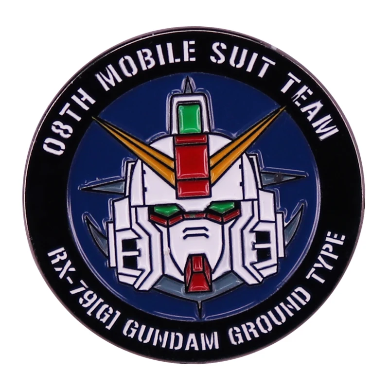 Japanese Mobile Suit Gundam The 08th Ms Team Anime Enamel Pin Mecha ...