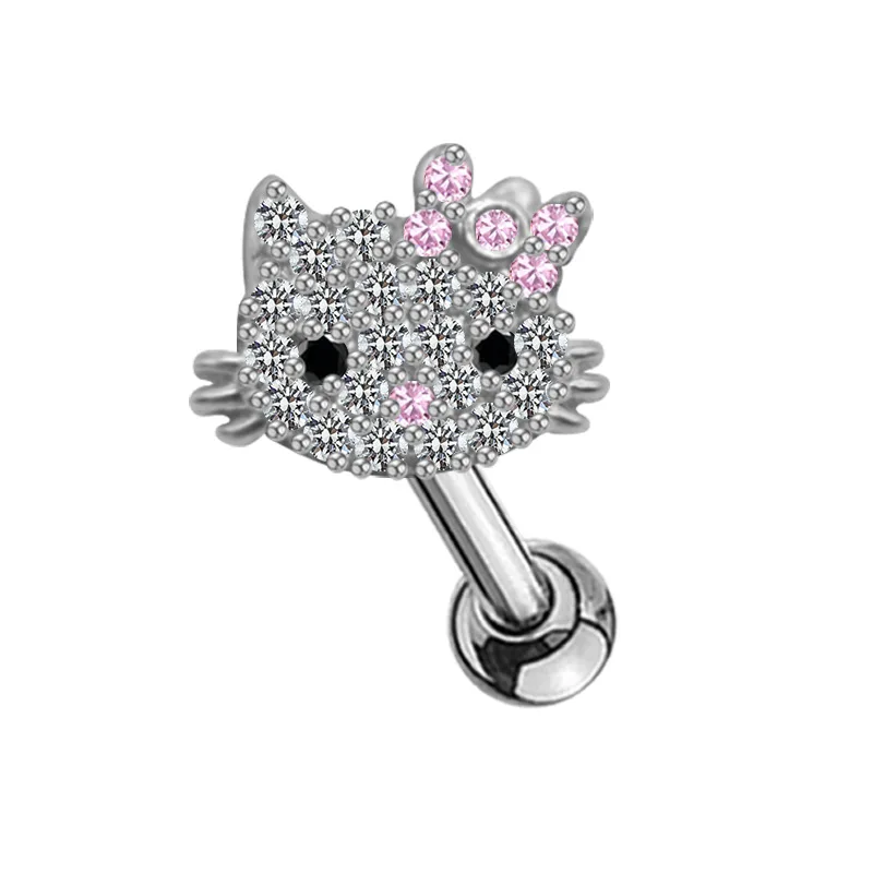 Hello Kitty Tongue Piercing Rings