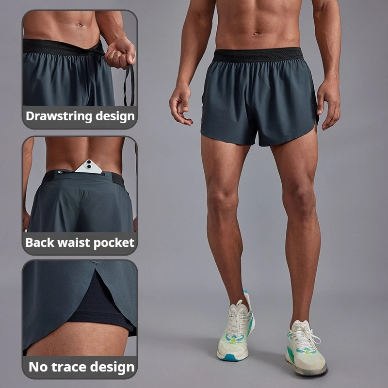 Men's Quick-Dry Running Shorts Lightweight Athletic 3-Inch Marathon ...