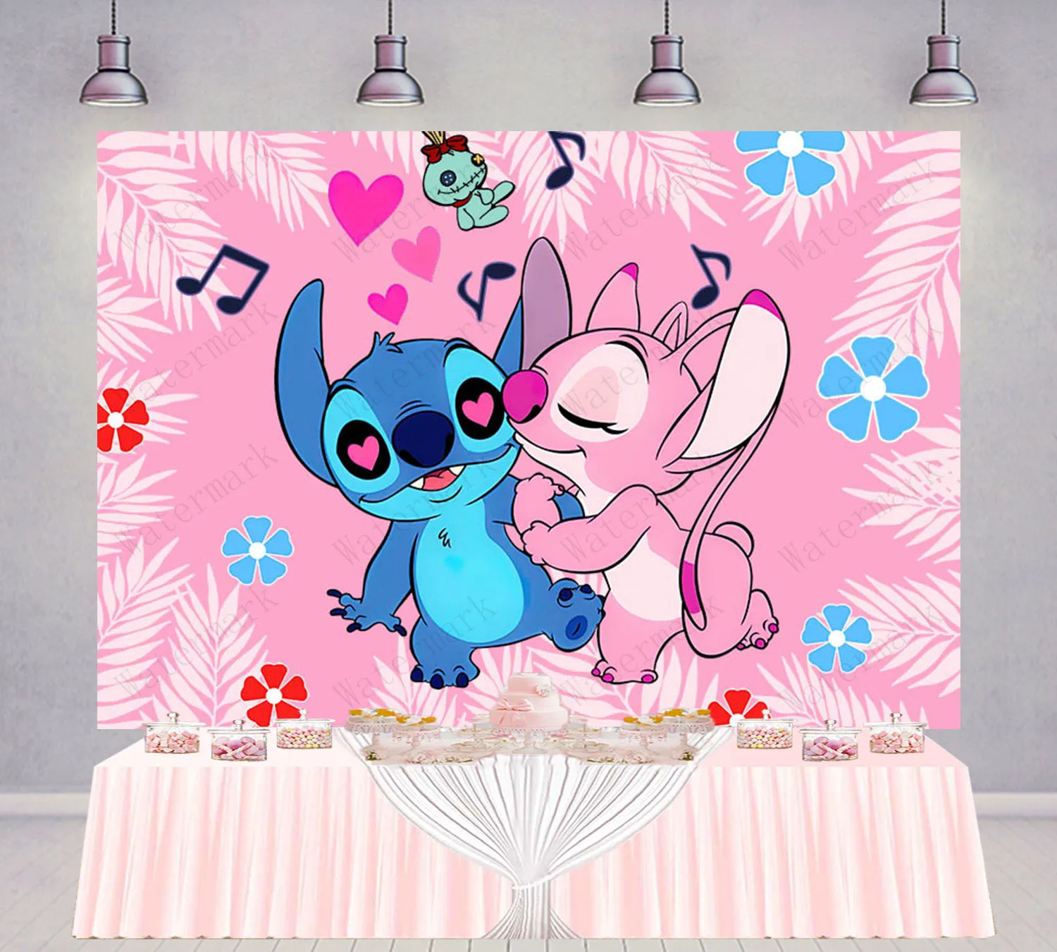 Disney-Fondo-de-Lilo-y-Stitch-para-ni-os-Decoraci-n-de-cumplea-os-mu ...