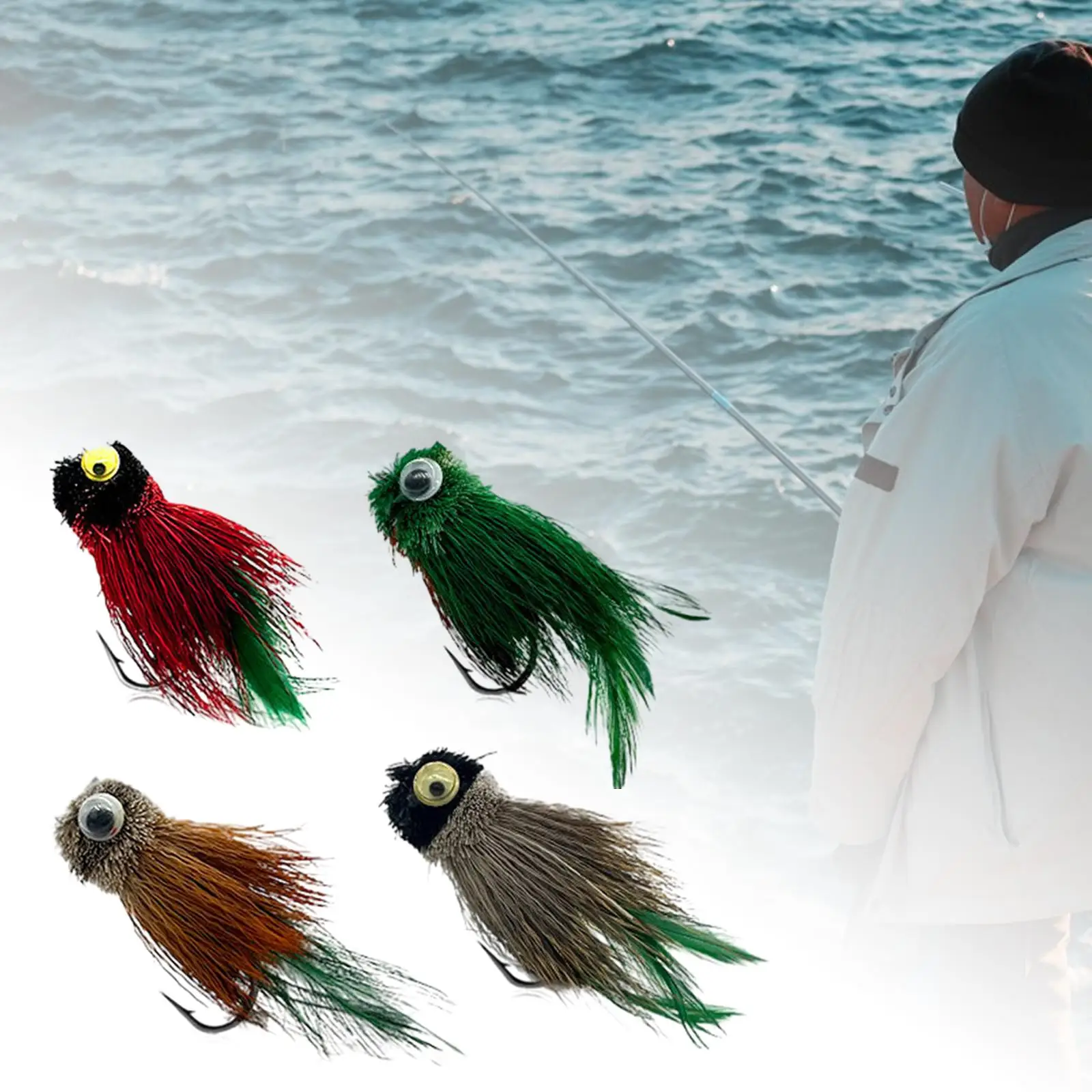 4-Pieces-Fly-Fishing-Flies-Assortment-Practical-Outdoor-Lifelike-with ...