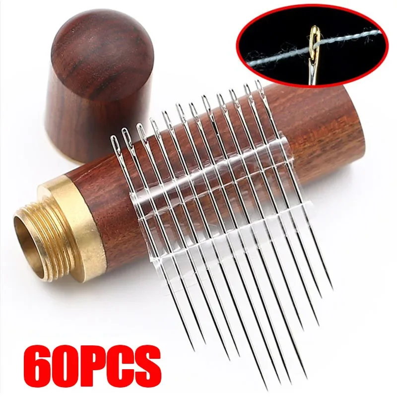 12/60Pcs Blind Needle Elderly Needle-side Hole Hand Household Sewing ...
