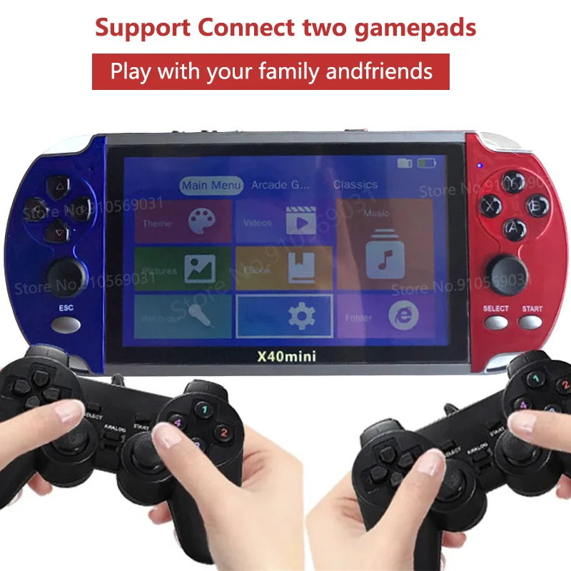 X40 Mini 6.5inch 128 Bits Retro Portable Mini Retro Classic Video Game ...