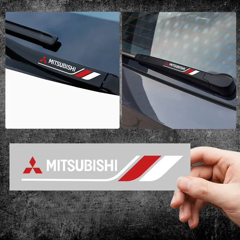 For 2pcs Car Window Wiper Stickers Emblem For Mitsubishi lancer asx ...