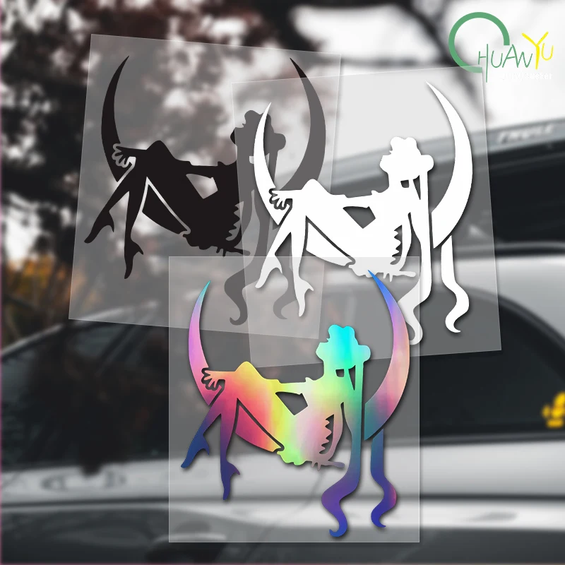 Fuel Cap Sticker Cartoon Moon Car Sticker Glass Body Tank Cover ...