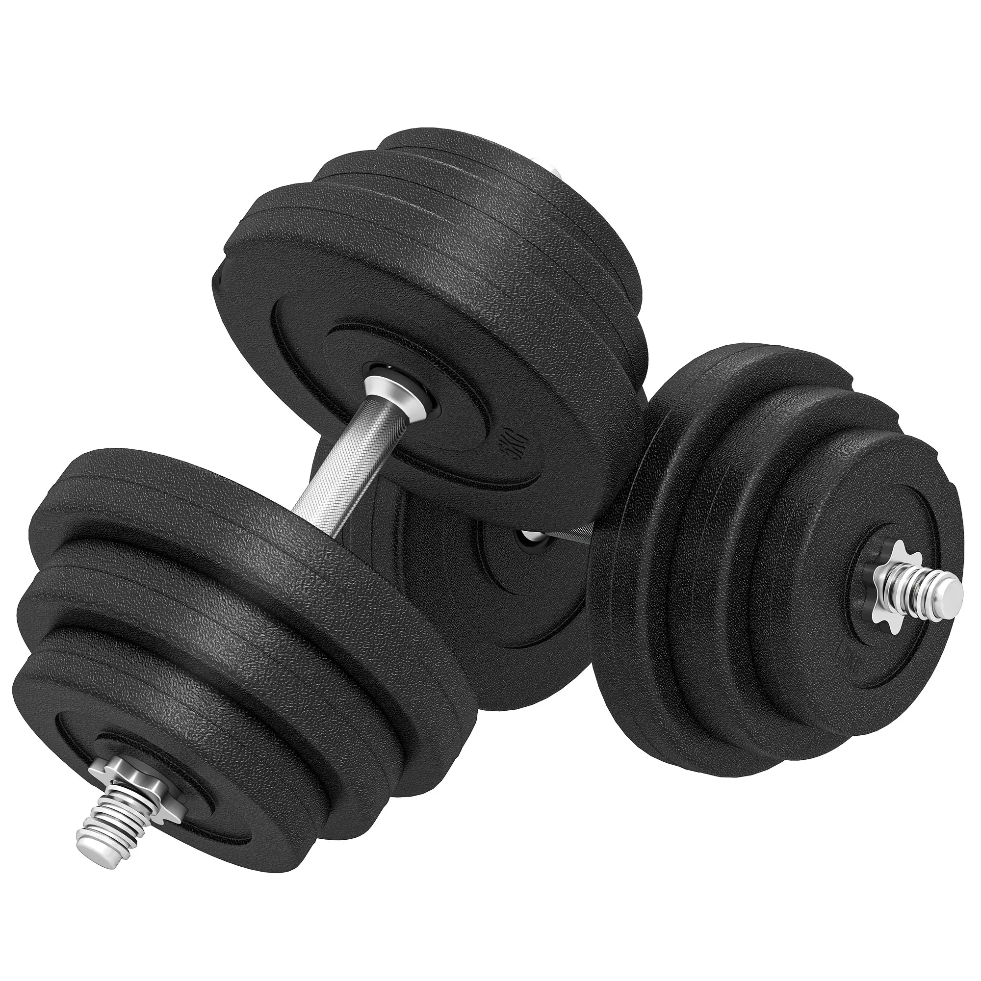 HOMCOM Juego de Mancuernas Pesas de Fitness 40KG Ajustable ...