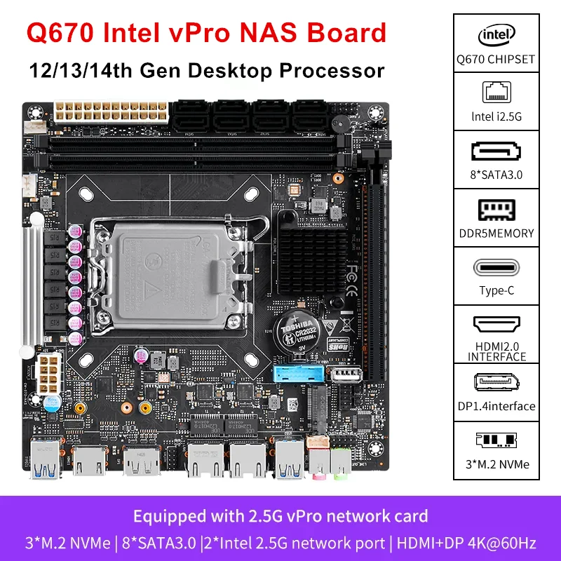 Q670-Intel-vPro-8-Bay-NAS-Motherboard-12-13-14th-Gen-LGA1700-CPU-3x ...