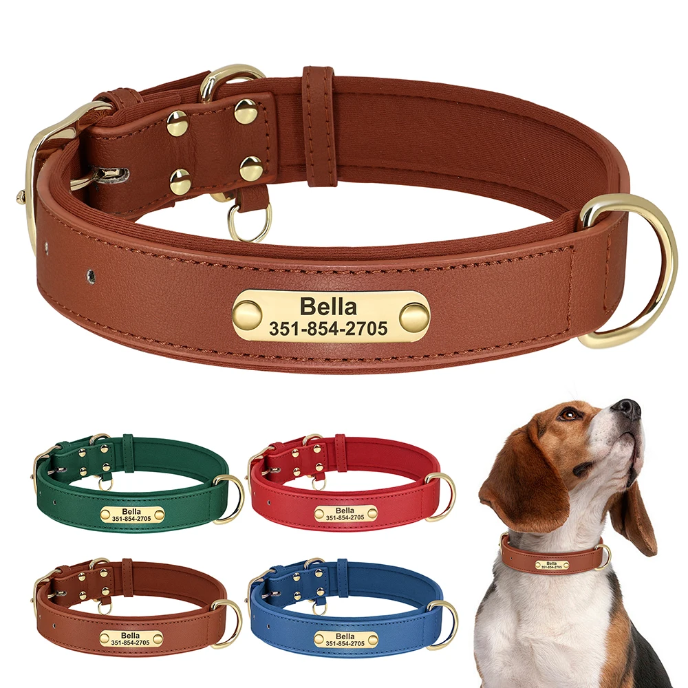 Personalized-Dog-Collar-Soft-Leather-Dogs-ID-Tag-Collars-With-Free ...