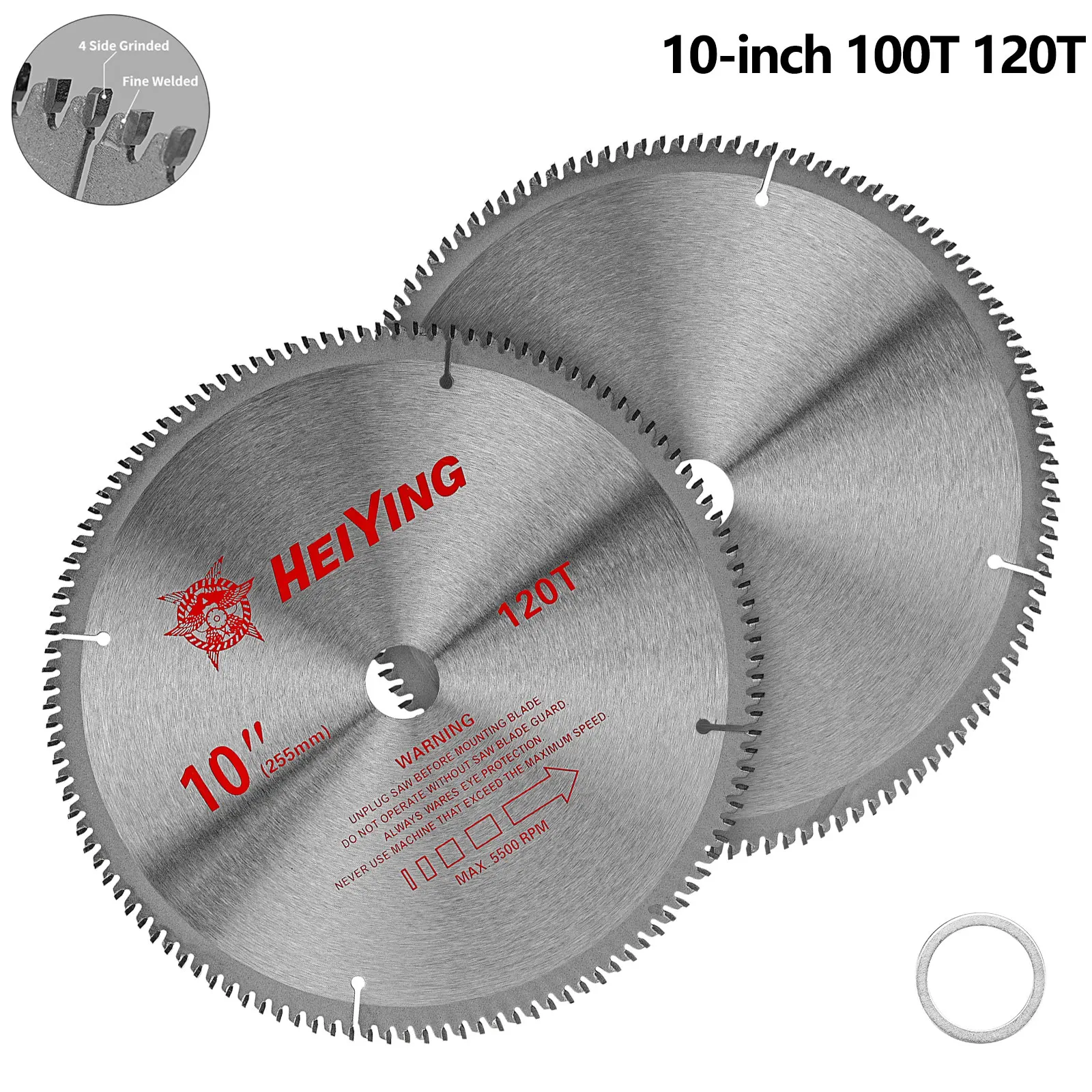 NuoDunco 10-Inch Alloy Saw Blade Woodworking Saw Blade 100T120T Circula ...