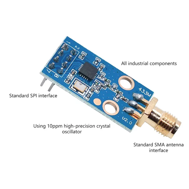 C1101 Vezeték Nélküli Modul Sma Antennával Adó -Vevő Az Arduino 433Mhz ...