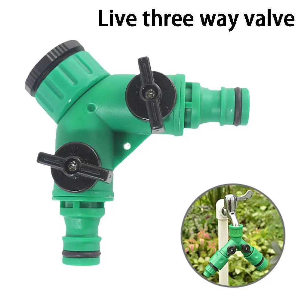 Garden-Irrigation-Y-shaped-Water-Splitter-2-Way-Water-Valve-Watering ...