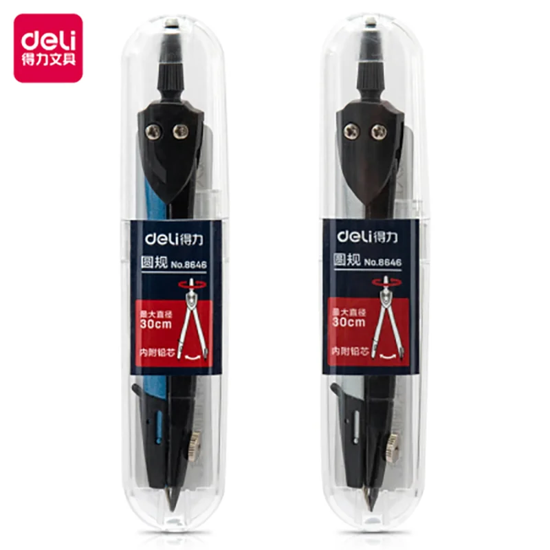 Deli 8646 Metal Drawing Compass Math Geometry Tools For Circles School ...