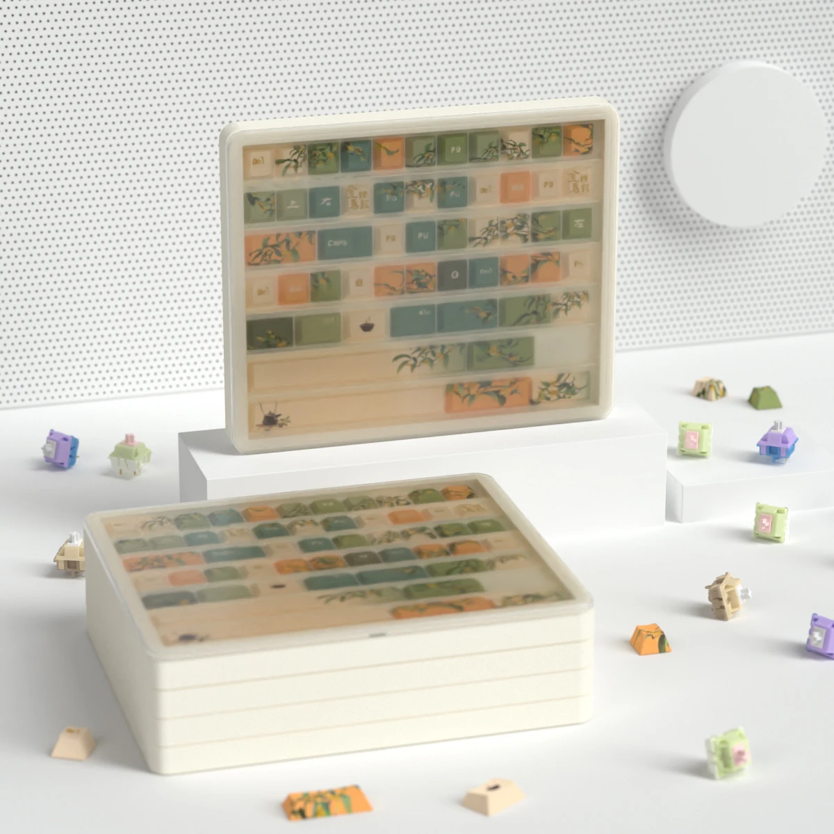 ECHOME-Keycap-Organizer-Multi-layer-Stackable-Multi-color-PBT-Keycap ...