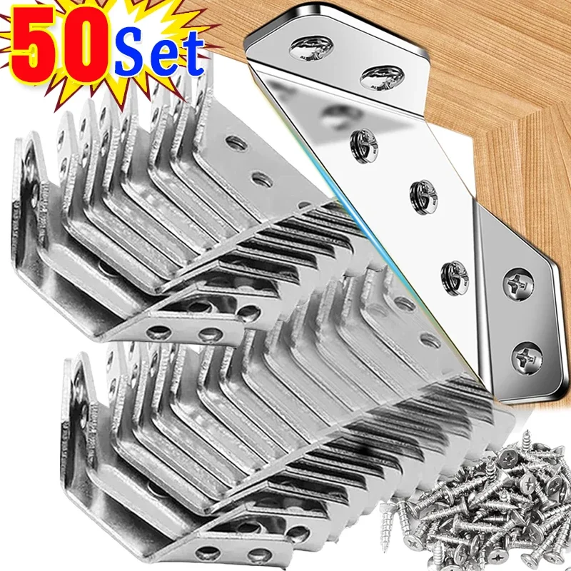 Stainless-Steel-Furniture-Corner-Brackets-Angle-Universal-Shelf-Fixing ...