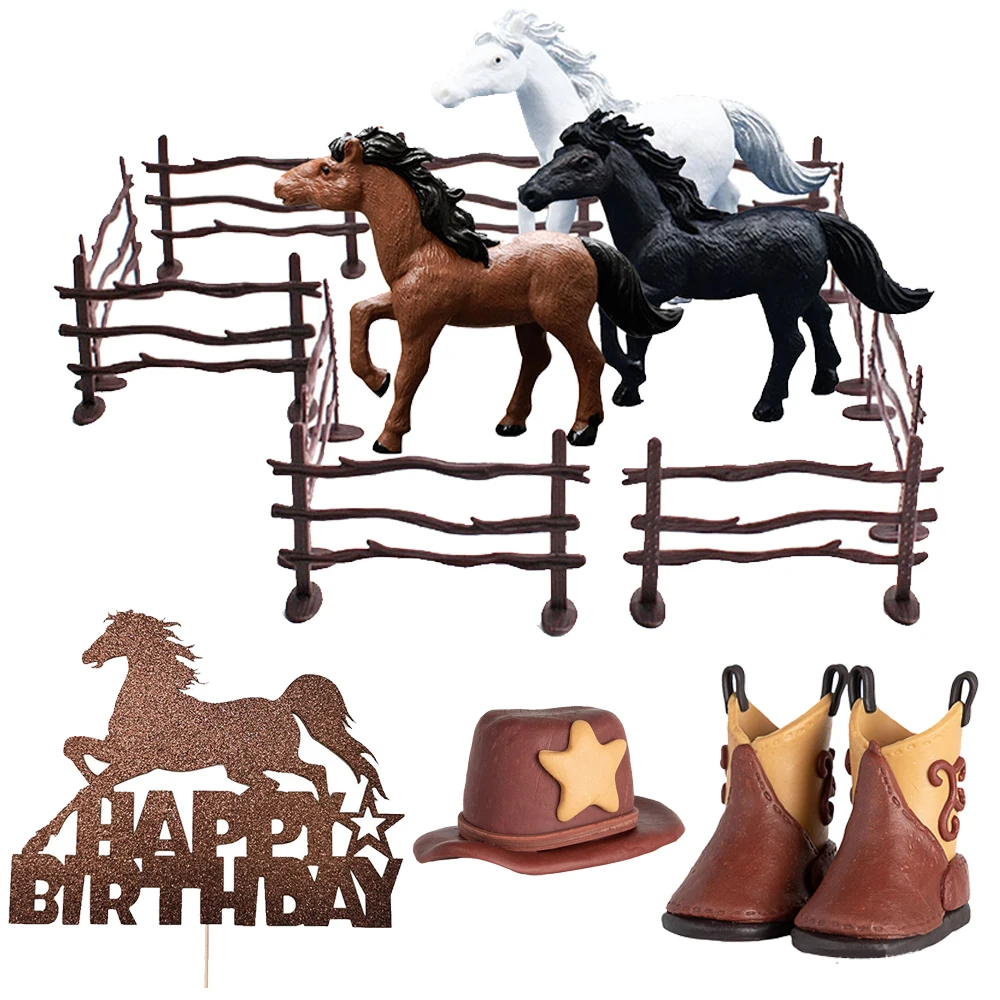 Toppers-de-pastel-de-caballo-vaquero-occidental-Decoraci-n-de-Pastel-de-feliz-cumplea-os ...