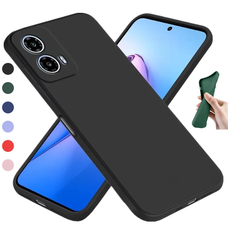 Flexible Liquid Silicone Case For Motorola Moto G05 G15 G35 G55 G75 G85 ...