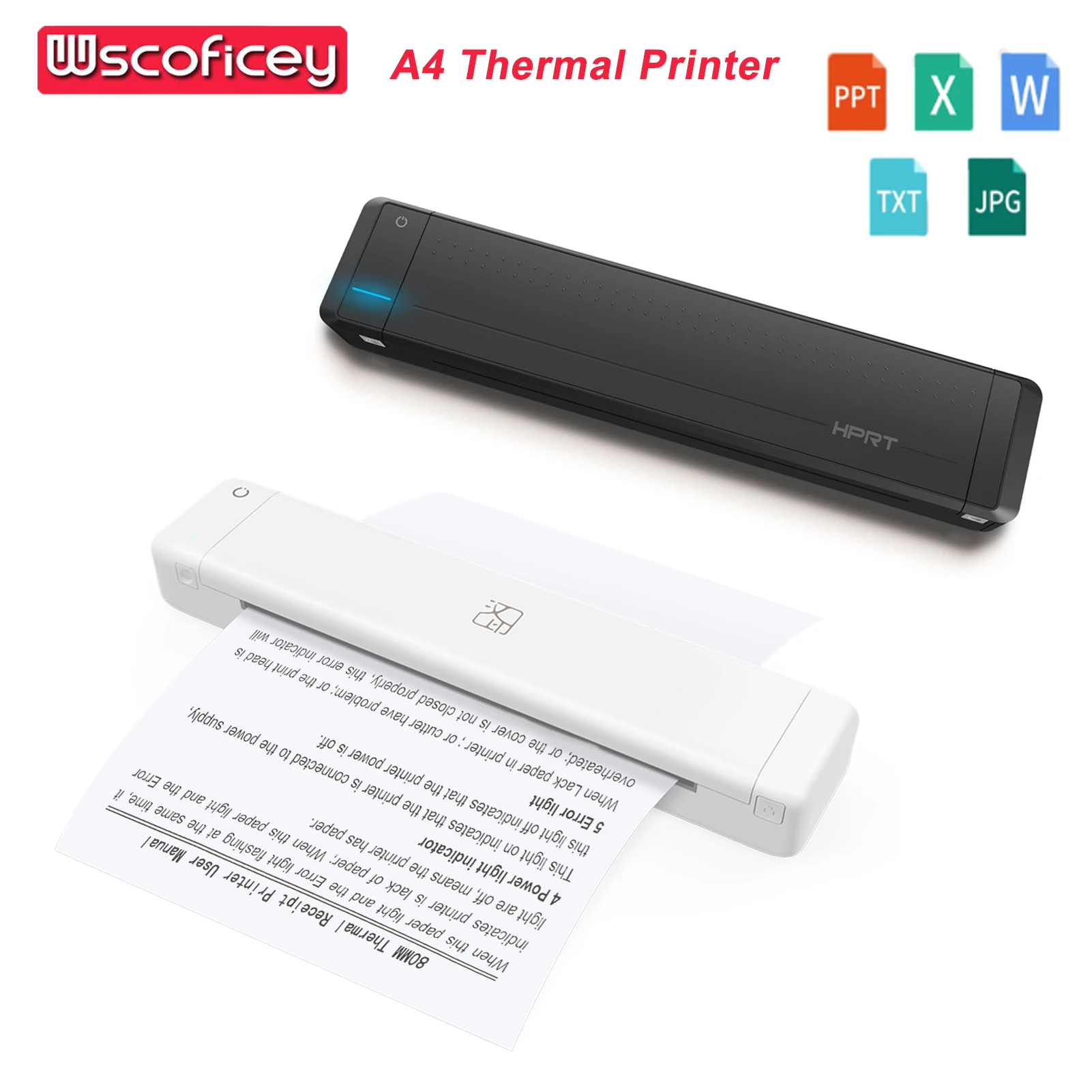 A4 Portable Thermal Transfer Printer Wireless&usb Connect For Office ...