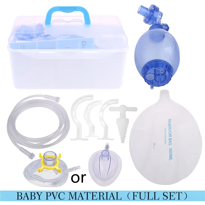 Adults-Children-Infants-Manual-Resuscitator-PVC-Ambu-Bag-Oxygen-Tube ...