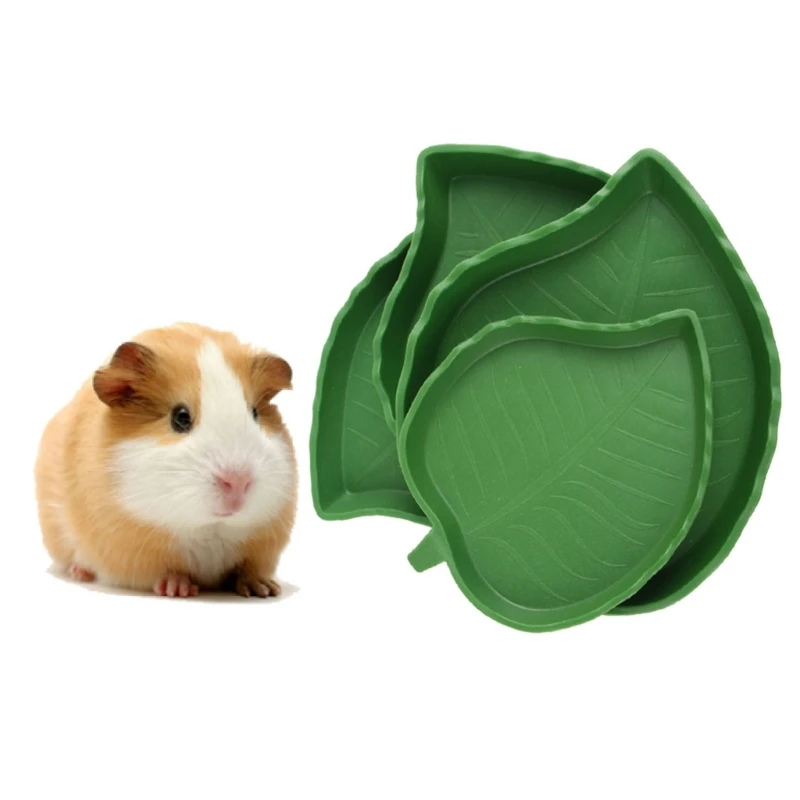 Pet-Hamster-Small-Pet-Slow-Feeding-Plate-Anti-choking-Green-Leaf-Shape ...