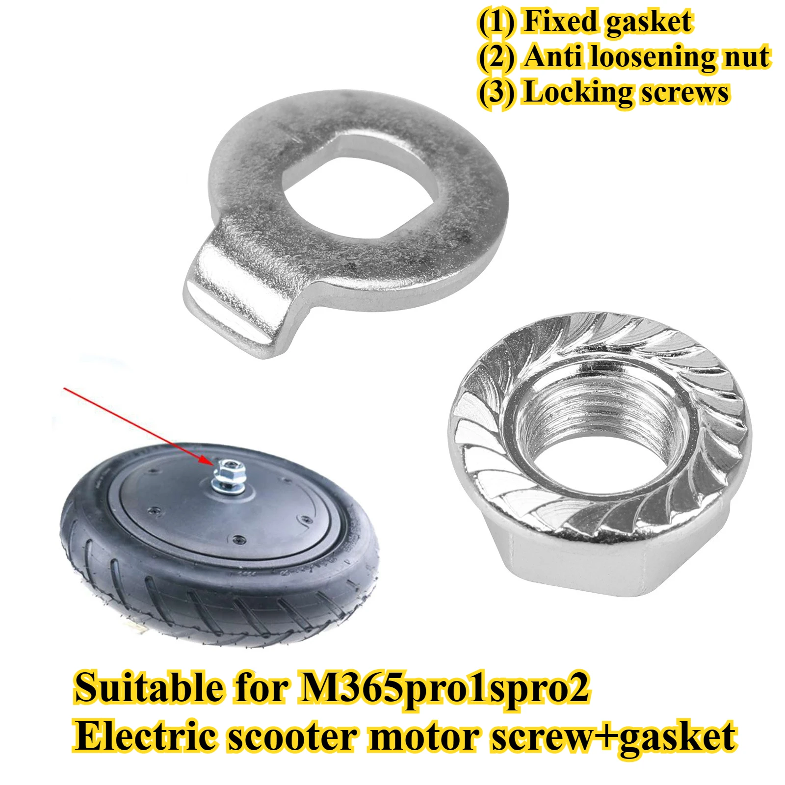 Electric Scooter Motor Screw M365pro1Spro2 Motor Shaft Nut Shaft Hook ...