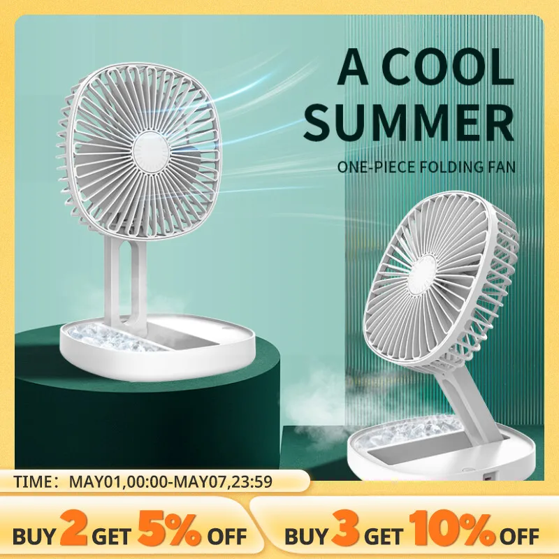 New-Summer-Desktop-Wall-Mounted-Mini-Small-Foldable-Fan-Rechargeable ...