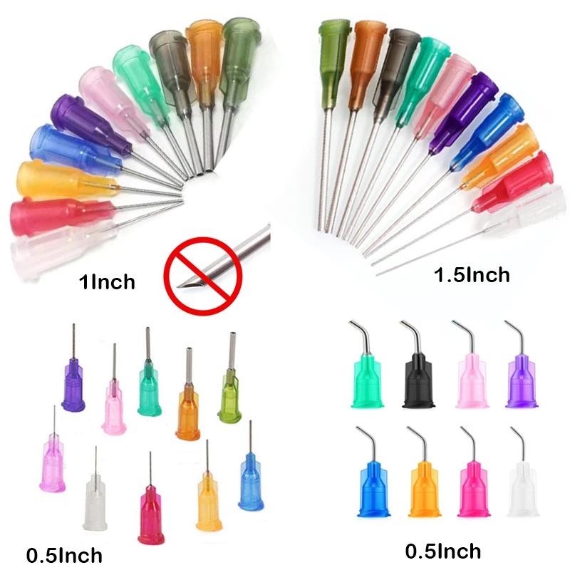 Stainless-Steel-Syringe-Needle-1-5Inch-1Inch-0-5Inch-Industrial-Liquid ...