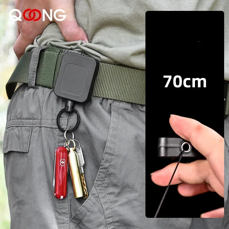 Stainless-Steel-Rope-Back-Clip-Key-Chain-Anti-theft-Keychain-Easy-To ...