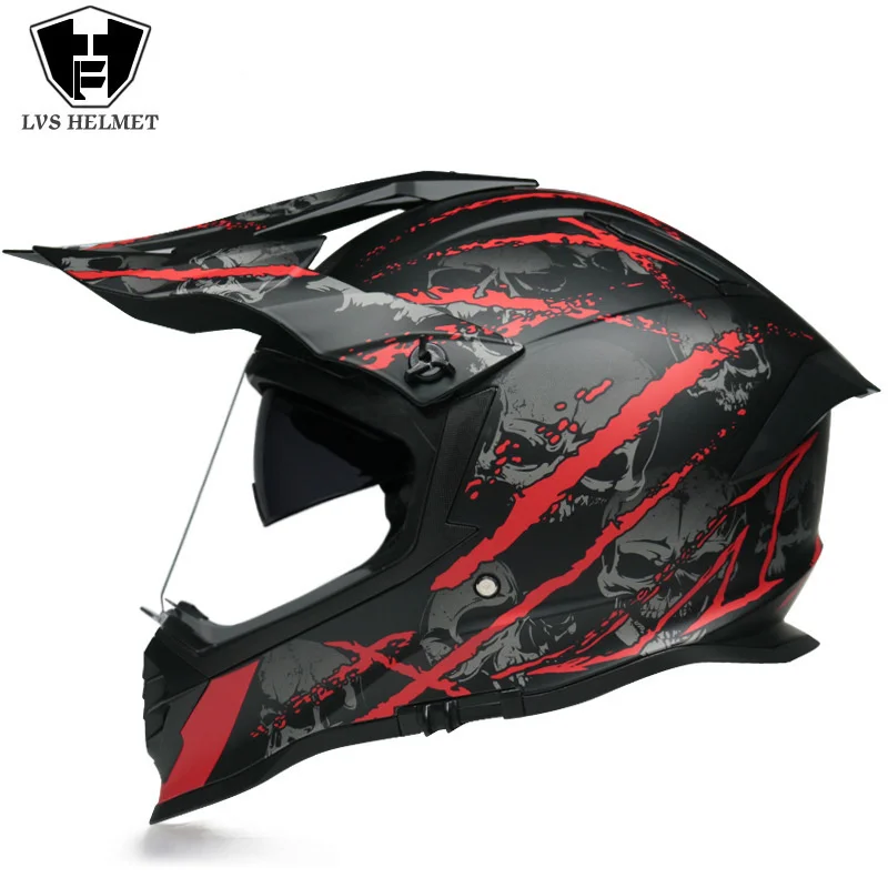 capacete Double Visors Full Face Motorcycle Helmet Motocross Scooter ...