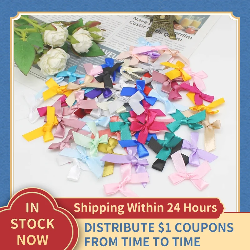 50-100-Pcs-Pack-DIY-Party-Decoration-Ribbon-Bows-Satin-Ribbon-Bow ...