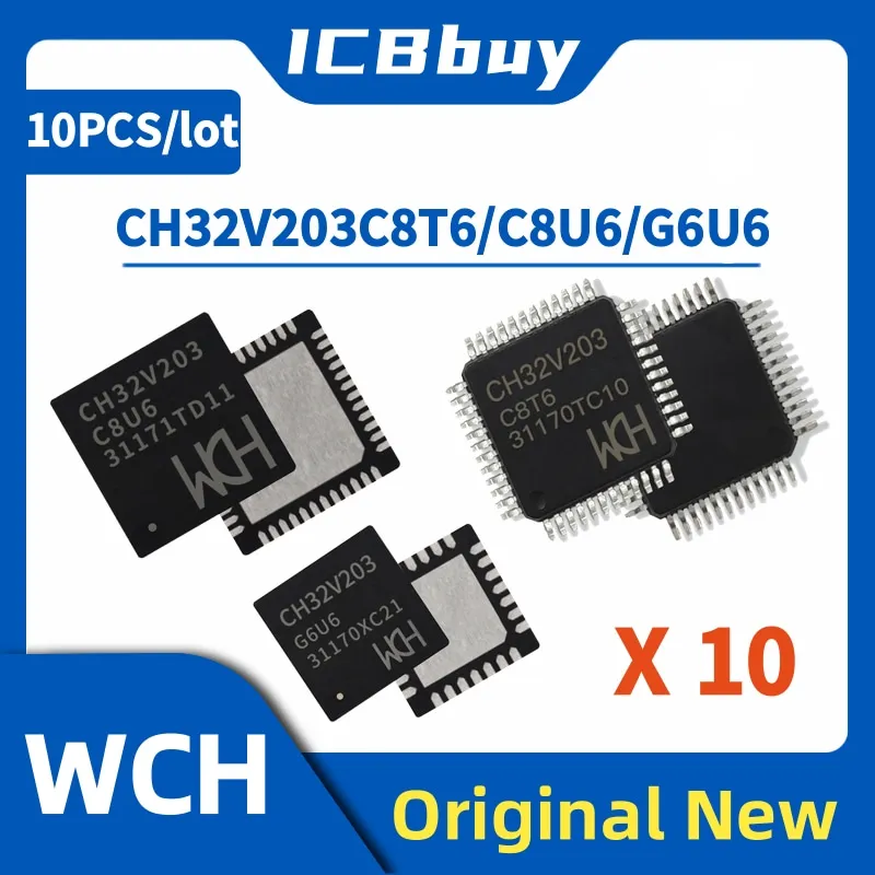 CH32V203-CH32V203C8T6-CH32V203C8U6-CH32V203G8U6-MCU-32-bit-RISC-V ...