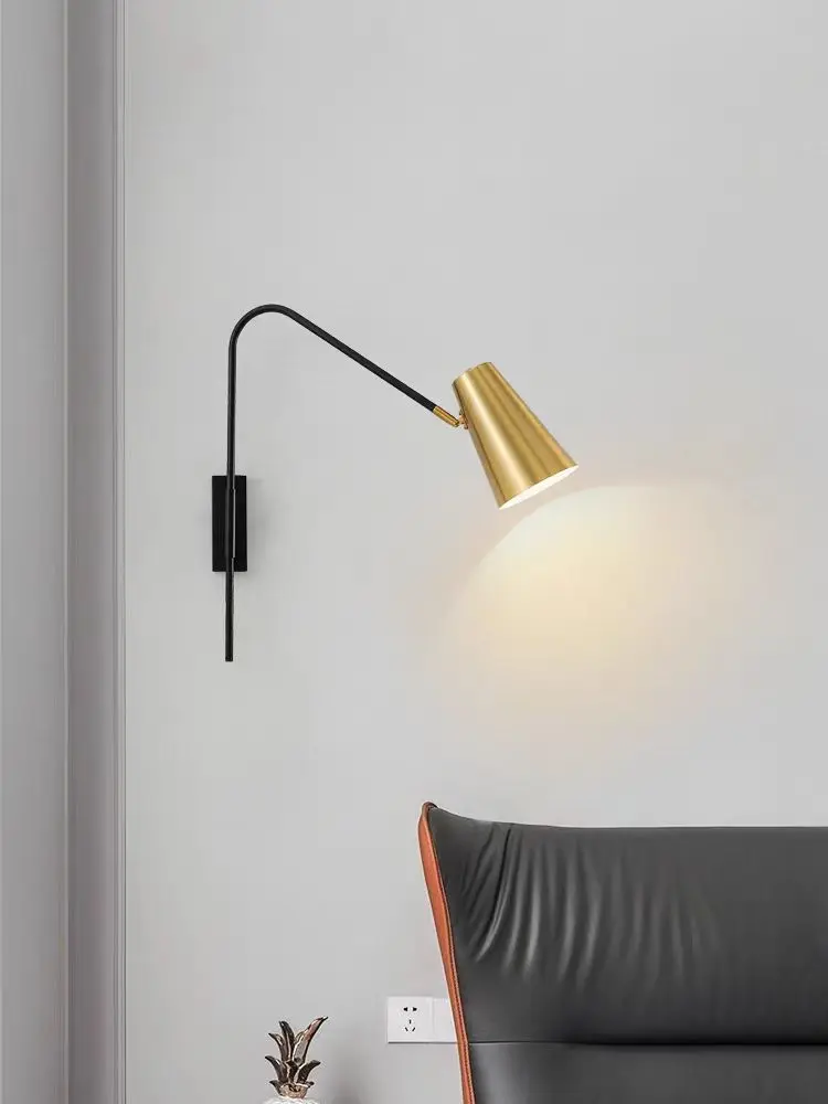 Minimally Adjustable Bedroom Bedside Wall Lamp, Long Arm Dining Room ...