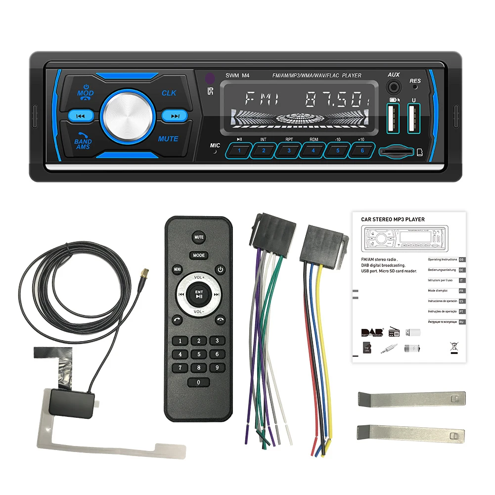 RDS-DAB-Digital-Car-Radio-1Din-MP3-Player-Dual-USB-Digital-Bluetooth ...
