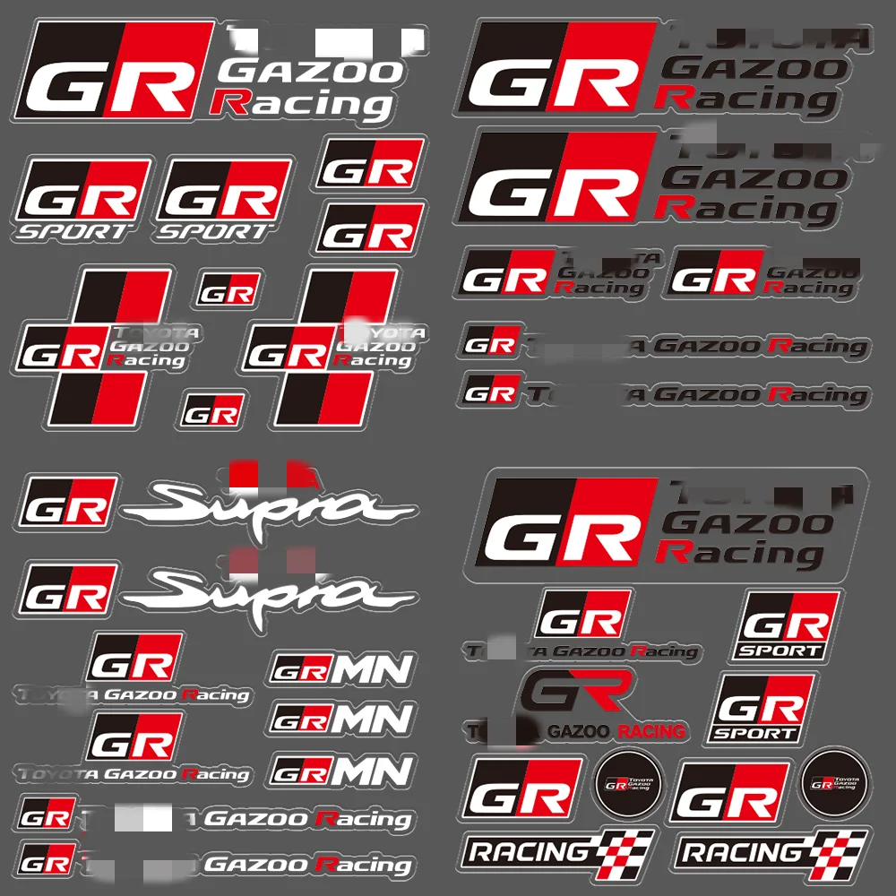 Car Sticker Gazoo Racing Gr Logo Emblem Auto Decal Stickers - Automotive Interior Stickers ...