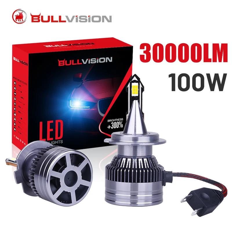 Faro delantero Turbo H11 H4 H7 9006 9005 H8 H9 HB3 HB4 9012 hir2 6000K ...