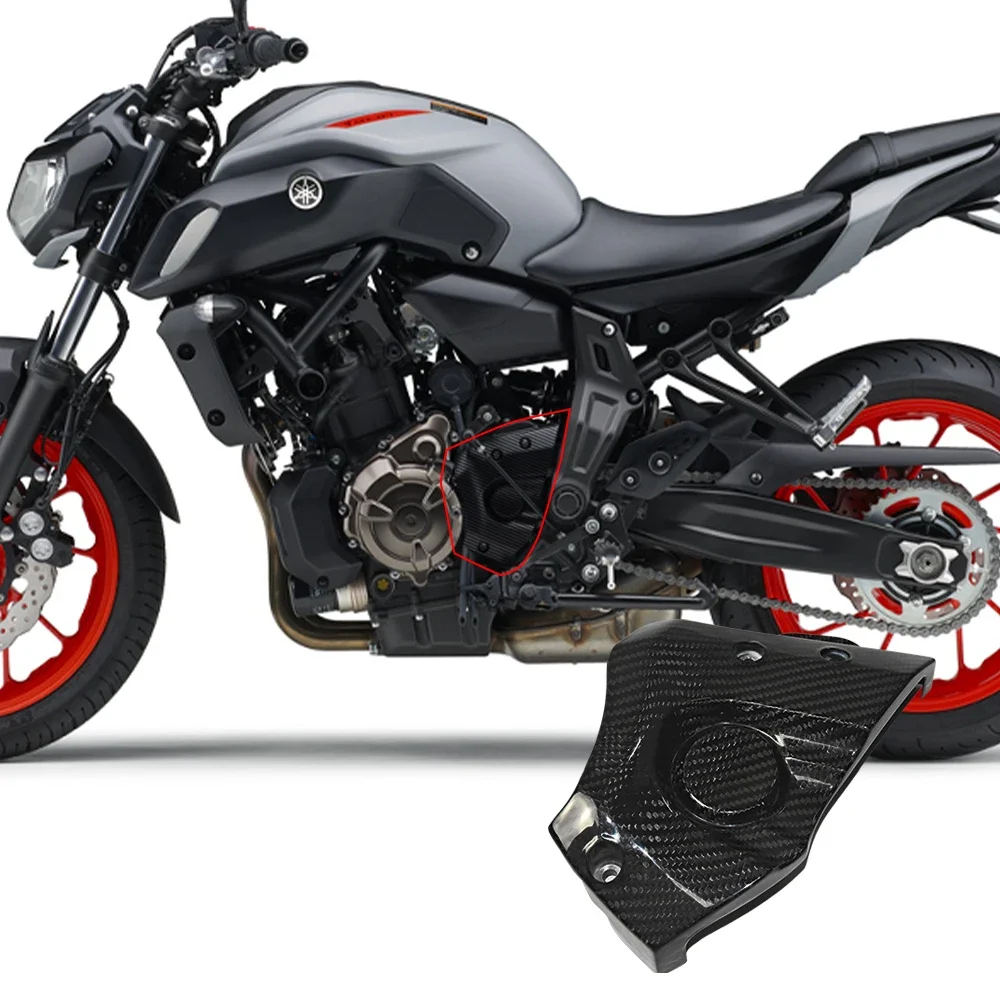 Motorcycle-Carbon-Fiber-Sprocket-Cover-Chain-Case-Guard-Protector-For ...