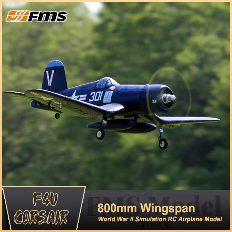 FMS-800mm-F4U-Corsair-V2-RC-Airplane-Blue-PNP-Radio-Control-Warbird ...