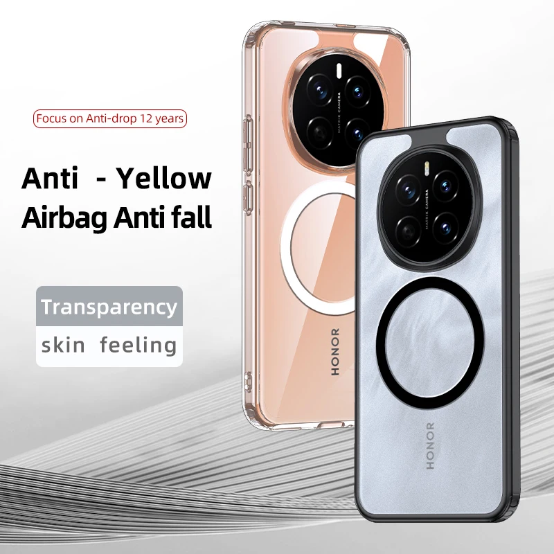 Translucent Shockproof Armor Case For Honor Magic 7 Pro Matte Skin Feel ...