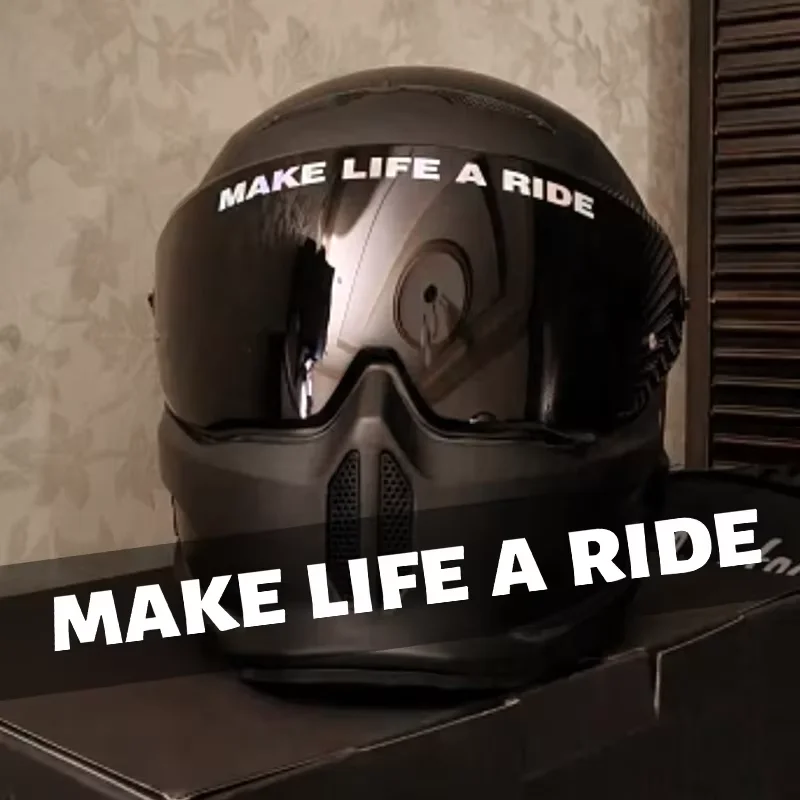 MAKE LIFE A RIDE Motorcycle Helmet Stickers Motorbike Tank Scooter Body ...