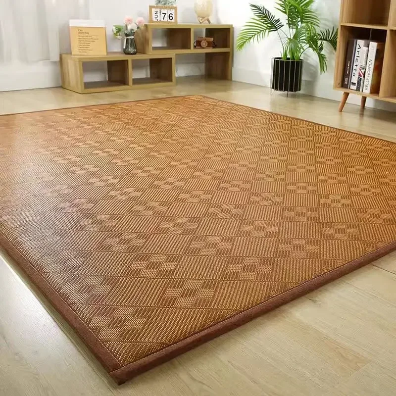 Folding-Rattan-Floor-Mat-Thick-Living-Room-Floor-Sleeping-Mat-Rattan ...