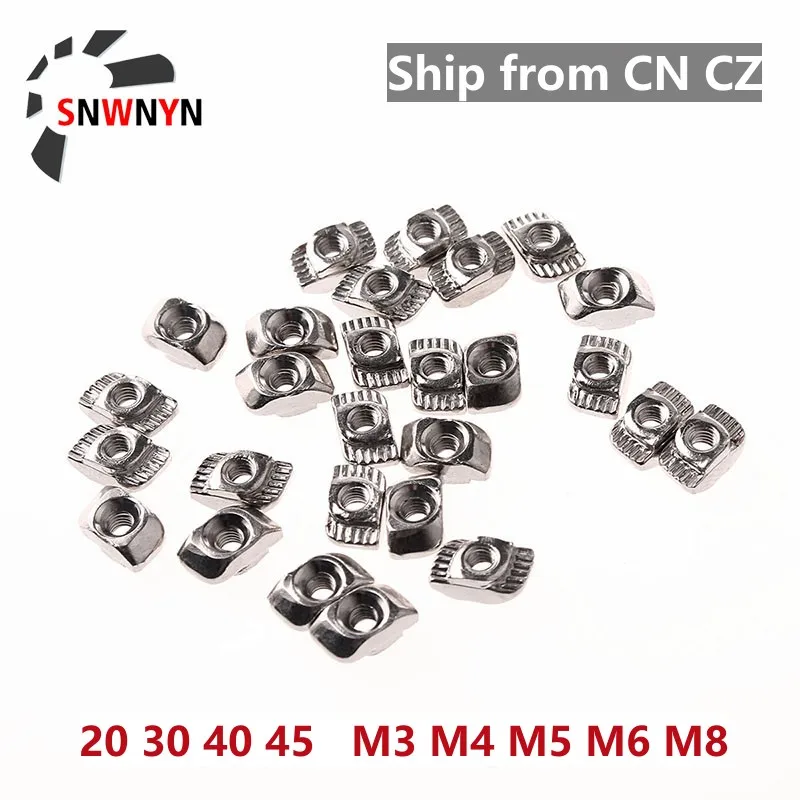 Alum-nio-Deslizante-T-Porca-Martelo-Drop-In-Fasten-Connector-Perfil-De ...