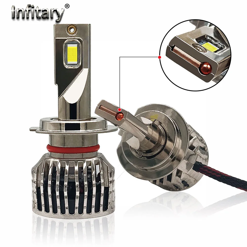 Infitary H7 Car Led Headlight Bulb H4 H1 H11 Hb3 9005 Hb4 9006 Copper ...